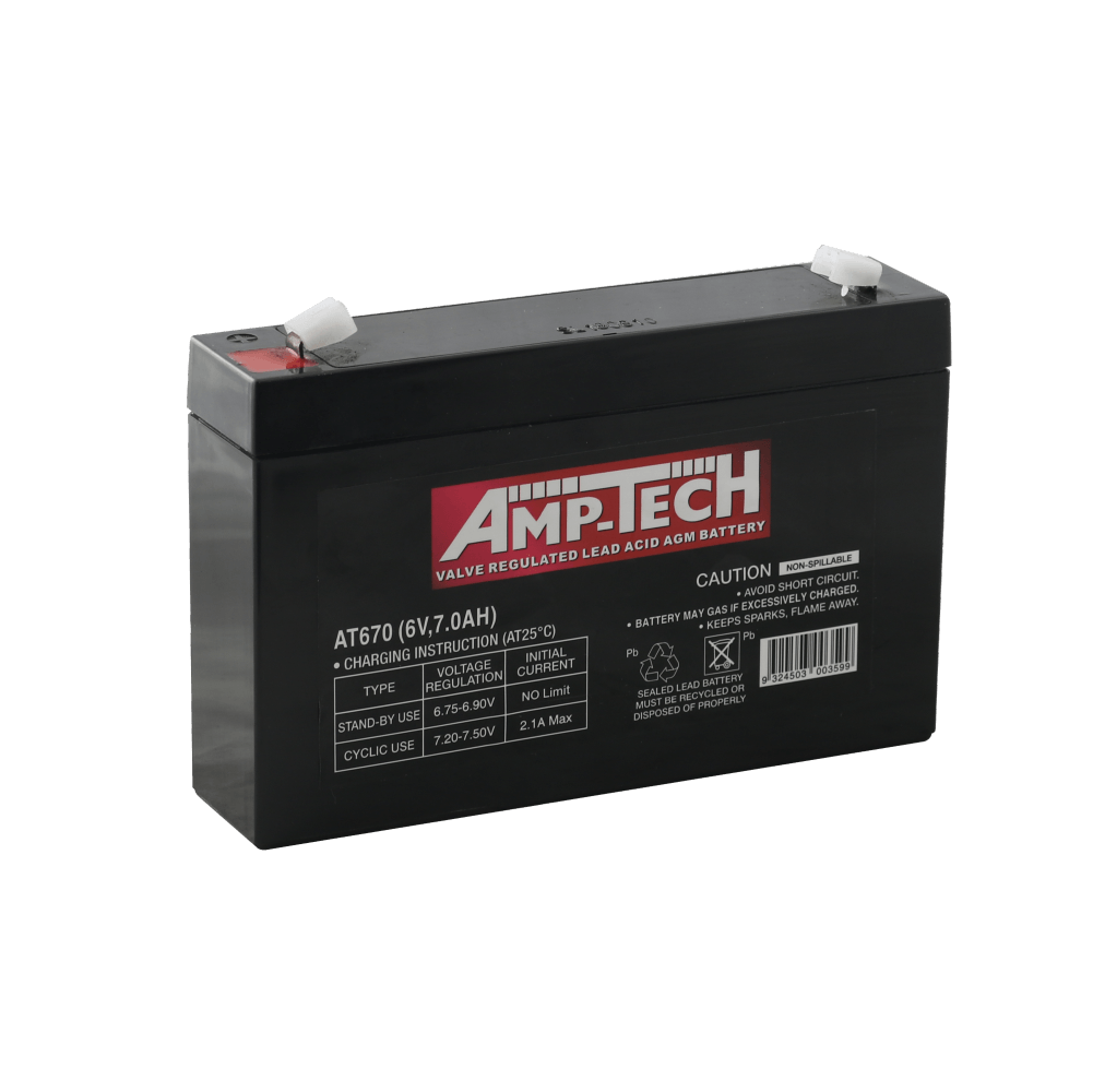 Amp Tech 6v7AH AT670 – The Battery Factory